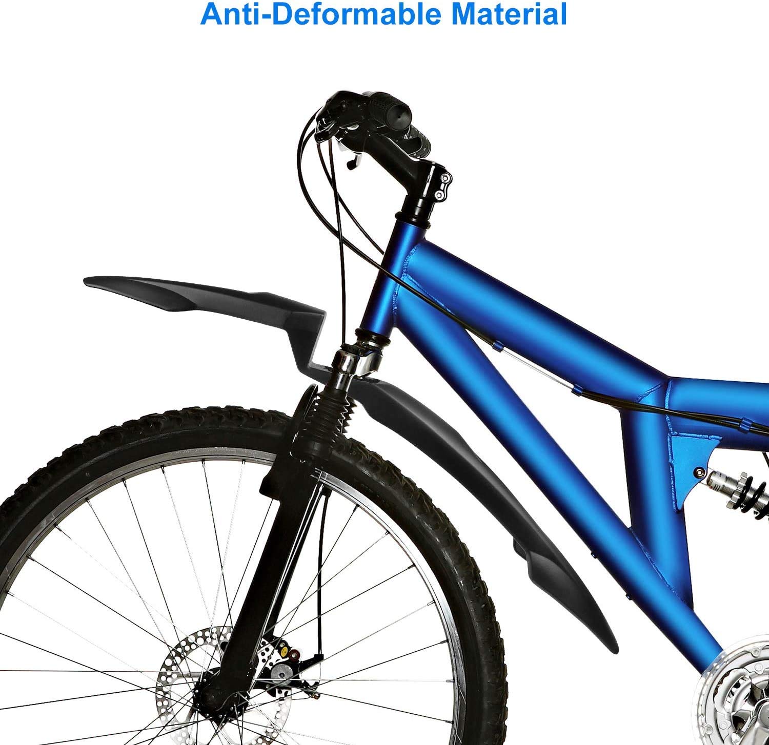 Noheiwur Adjustable Bicycle Mudguard Set Mountain Bike Fenders Rear Mudgaurds Set for Road Bikes Fits 26", 27.5", 29",Weight 7.2 Ounces