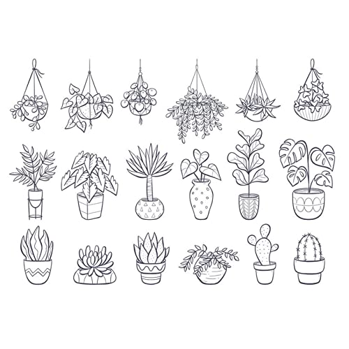 Silicone Seal Stamp Flower Pot Clear Stamps for DIY Scrapbooking Card Making Embossing Photo Album Paper Rubber Stamps-4