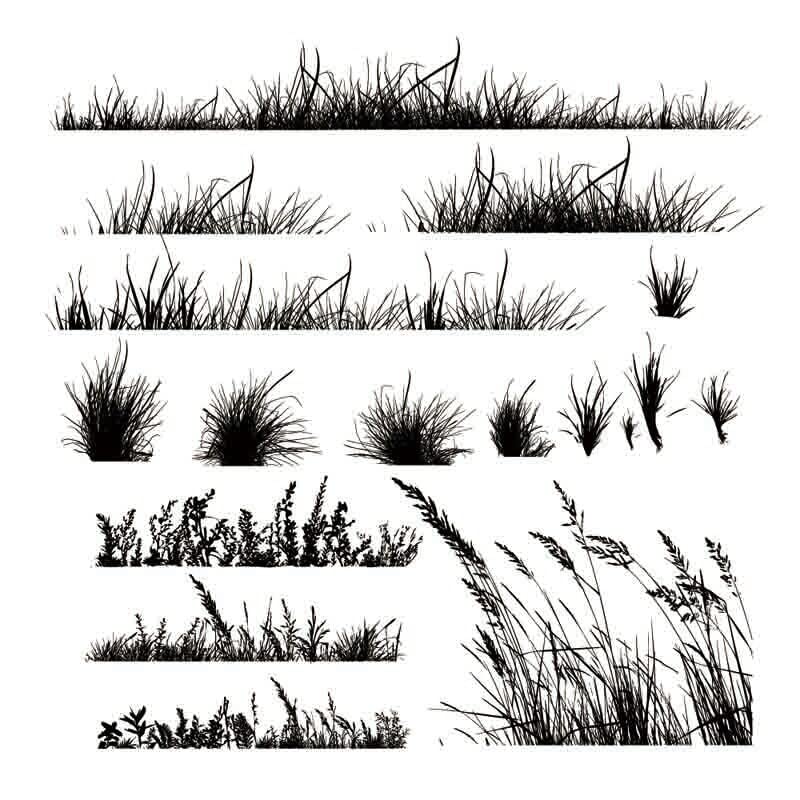 Grass, Many Different lawns Clear Silicone Stamp/Seal for DIY Photo Album Decorative Clear Stamp Sheets Rubber Stamps Card Making Decoration and Scrapbooking Supplies
