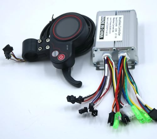 Bike Fender 36V/48V 350W BLDC Electric Scooter Controller E-Bike brushless Speed Driver and GT-100 LCD Display one Set Mud Guards (Color : 52V350W18A)
