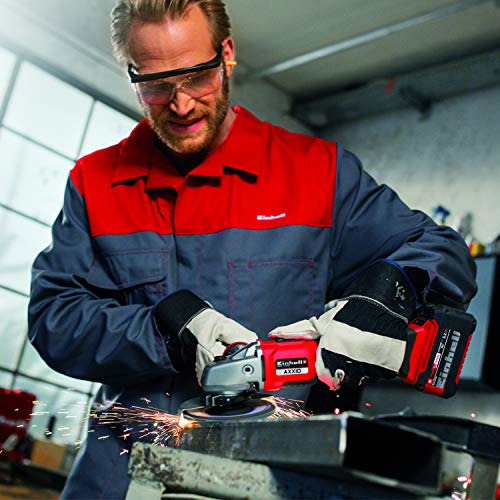 Einhell Axxio Power X-Change 18-Volt Cordless 5-Inch, Brushless Mmotor, 8500 RPM, Angle Grinder/Cutoff Tool for Grinding and Cutting, w/Quick Adjust Disc Guard