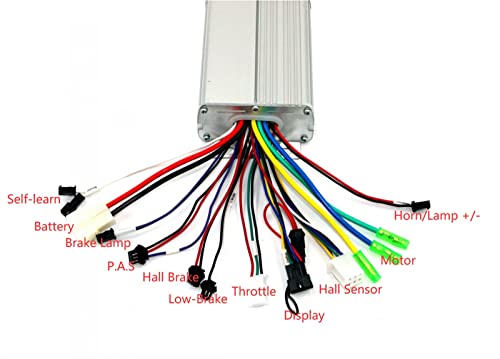 Bike Fender Dual Drive 36/48/60V 450/500W BLDC Electric Scooter Controller E-Bike 2 pcs brushless Speed Driver and 1Pcs LCD Display one Set Mud Guards (Color : 36V Set)