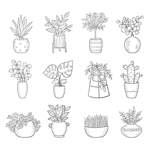 Flower Pot Silicone Clear Stamps for Card Making Scrapbooking Embossing DIY Craft Album Decoration Rubber Seal Stamps Silicone Stamps