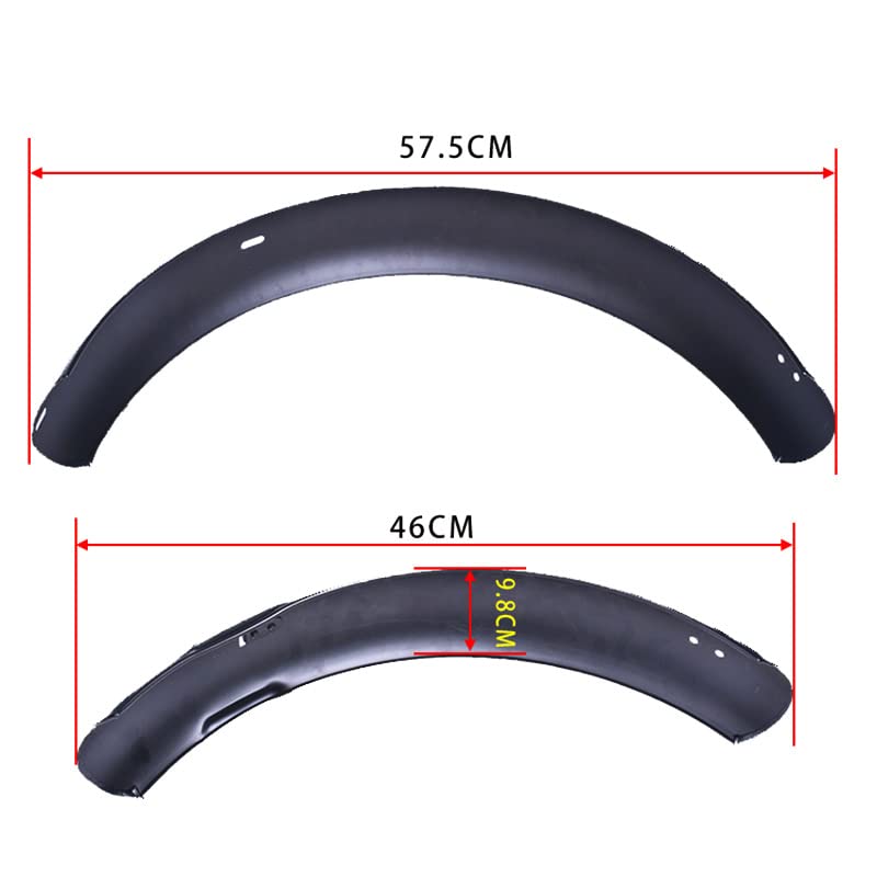 MbeLLO MTB mudguards,Bike Mudguard 20inch Snowboard Bicycle Mudguard E-Bike Electric Wing 20x4.0 Fat tire Folding Bike Fender Iron Sturdy Durable Mud Guard Suit