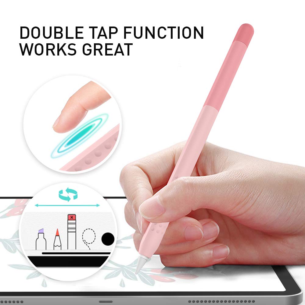 Delidigi Case Compatible with Apple Pencil Pro and Apple Pencil 2nd Generation, Gradient Color Case Sleeve Silicone Cover Accessories for Apple Pencil