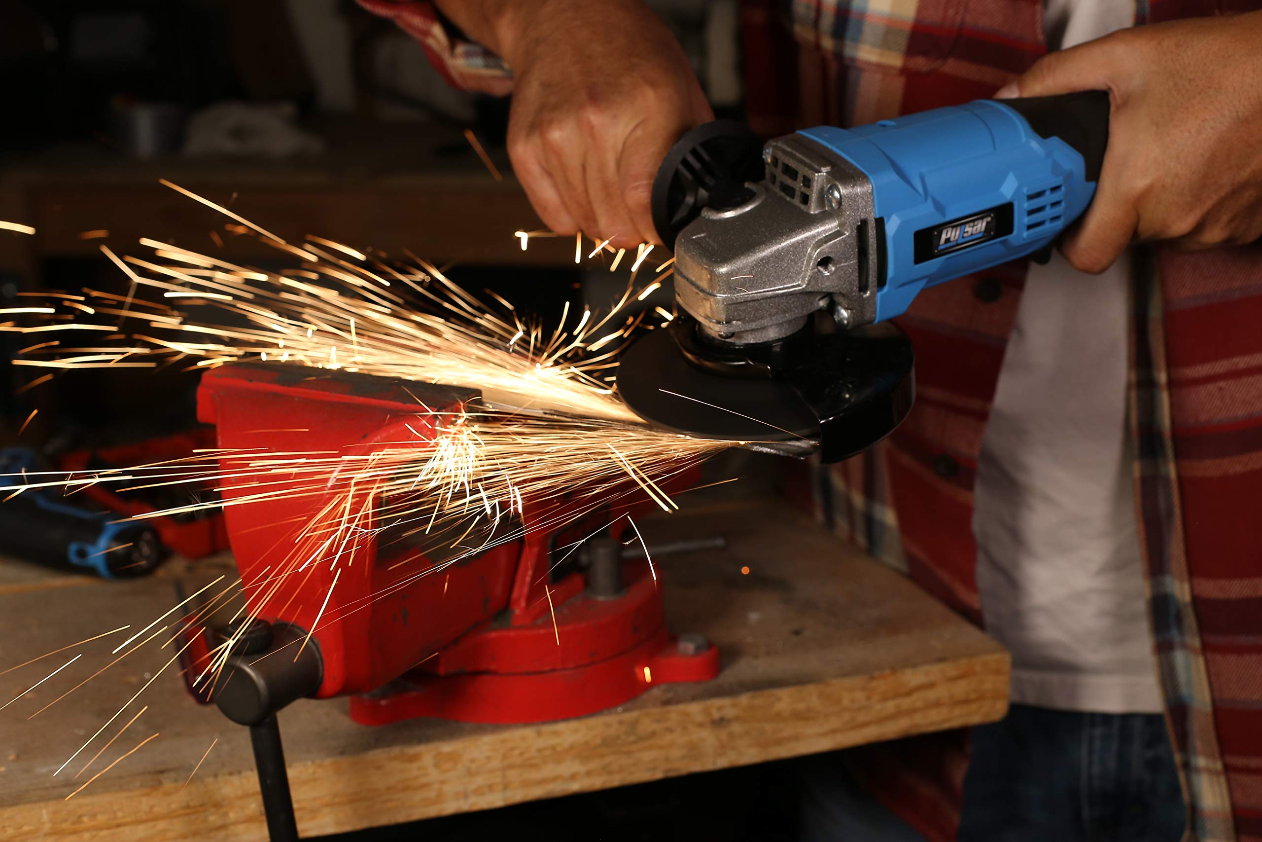 Pulsar 20V Cordless 2.0Ah Lithium-Ion 4 ½” Angle Grinder with Added Grinding Disc & Spanner Wrench, PT2620