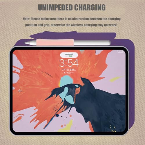 3 Pack Grips Case for Apple Pencil 2nd Generation/ 1st Gen, Support iPad Magnetic Charging, Sensitive Double Click, SIXFU Regular Stylus Grips Anti Roll Soft Cover for iPencil (Pink, Purple,White)