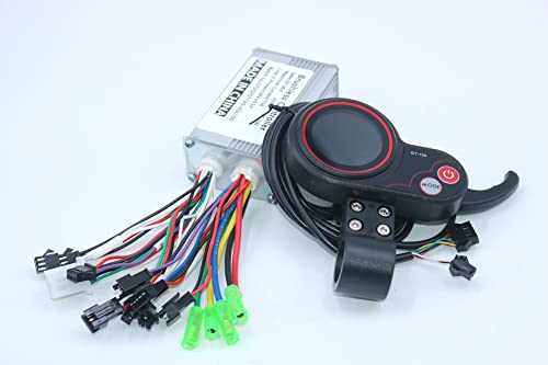 Bike Fender 24V/36V/48V 250/350W BLDC Electric Scooter Controller E-Bike brushless Speed Driver and LH-100 LCD Display one Set Mud Guards (Size : 36V Set)