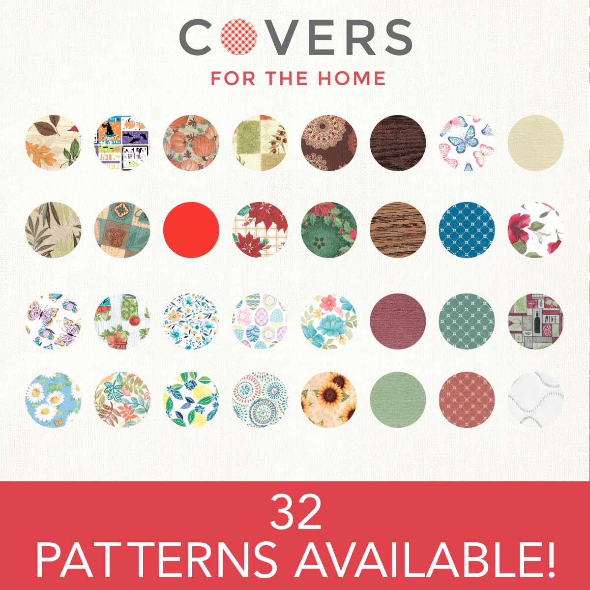 Covers For The Home Deluxe Elastic Edged Flannel Backed Vinyl Fitted Table Cover - Quilted White Pattern - Round Oblong Oval - Fits Tables up to 48" W x 68" L