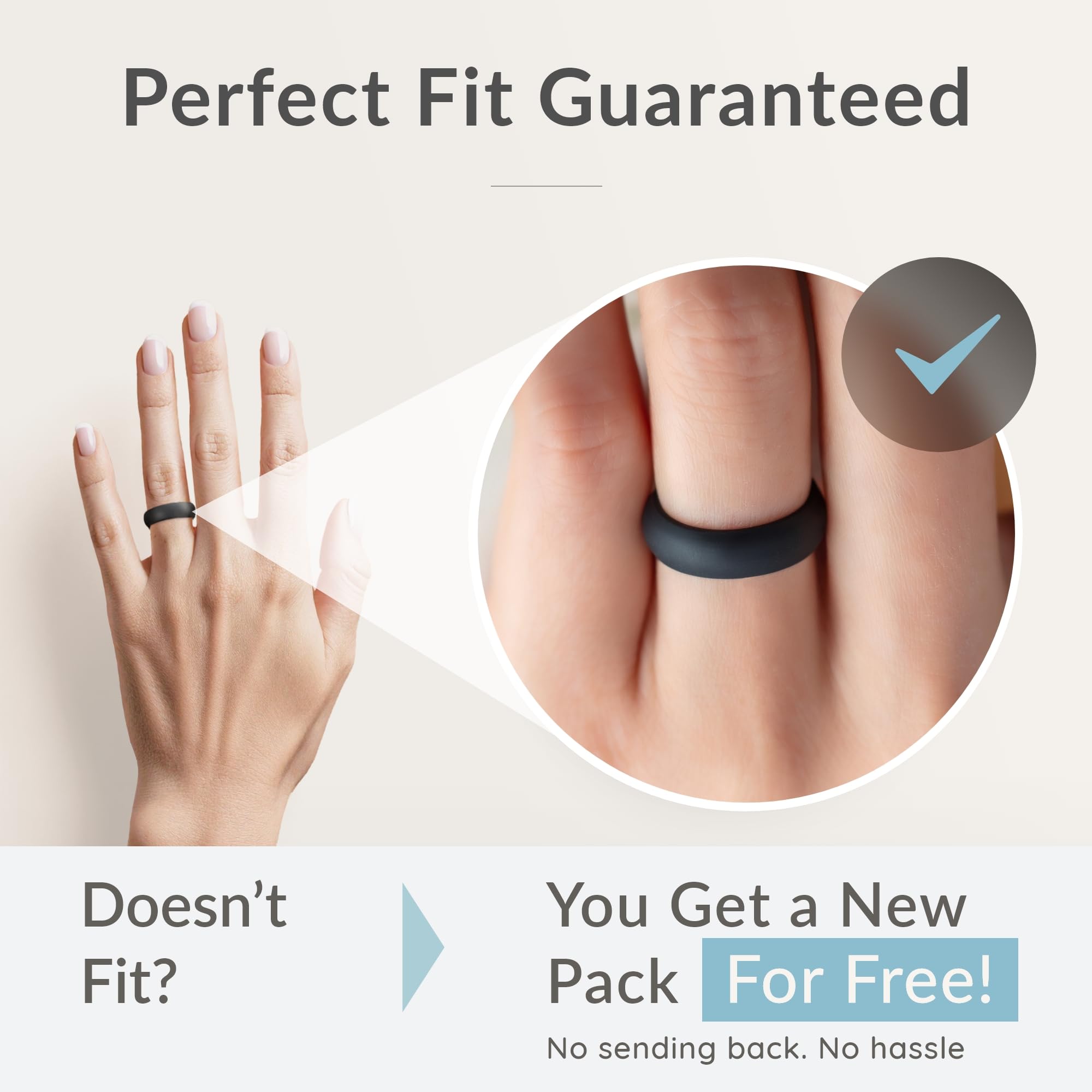 ThunderFit Women’s Silicone Engagement Rings, 5.5mm Wide, 2mm Thick, Wedding Rubber Bands, Variety Multipack 1-7