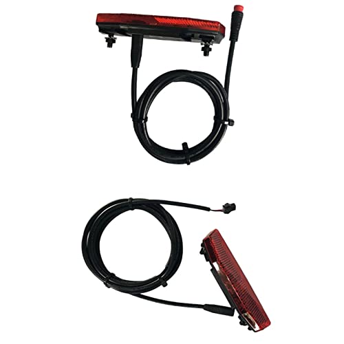 EGGPOD Bike Fender Tail Light Electric Bicycle Bicycle 36V/48V Rear Light SM/Waterproof Interface Connections Bike Tail Light Mud Guards (Color : Waterproof Connector)
