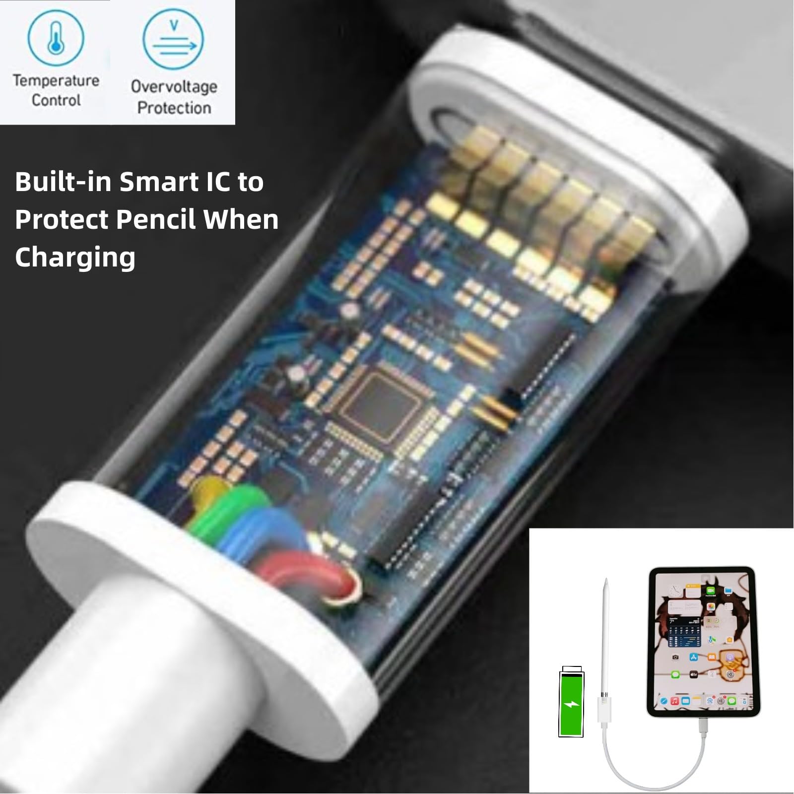 for Apple Pencil Charger,USB-C to Apple Pencil Adapter,3.3FT Apple Pen Charger Compatible with Apple Pencil 1st Generation,iPad 10th gen/Mini/Air/Pro 11/12.9 inch