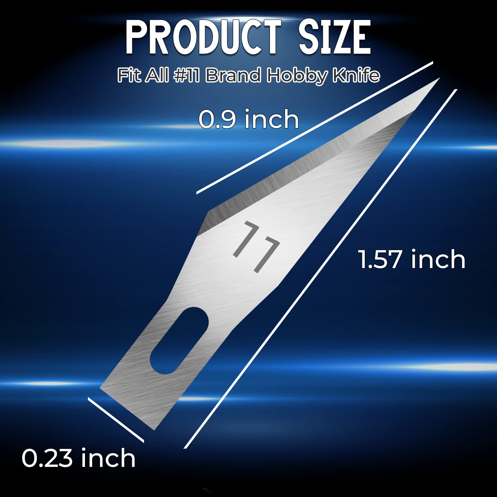 Jetmore 100 Pack Hobby Blades Set #11 Craft Knife Blades Refill Hobby Knife Replacement Blades with Storage Box for Art and Craft Scrapbooking Supplies Caving Stencil