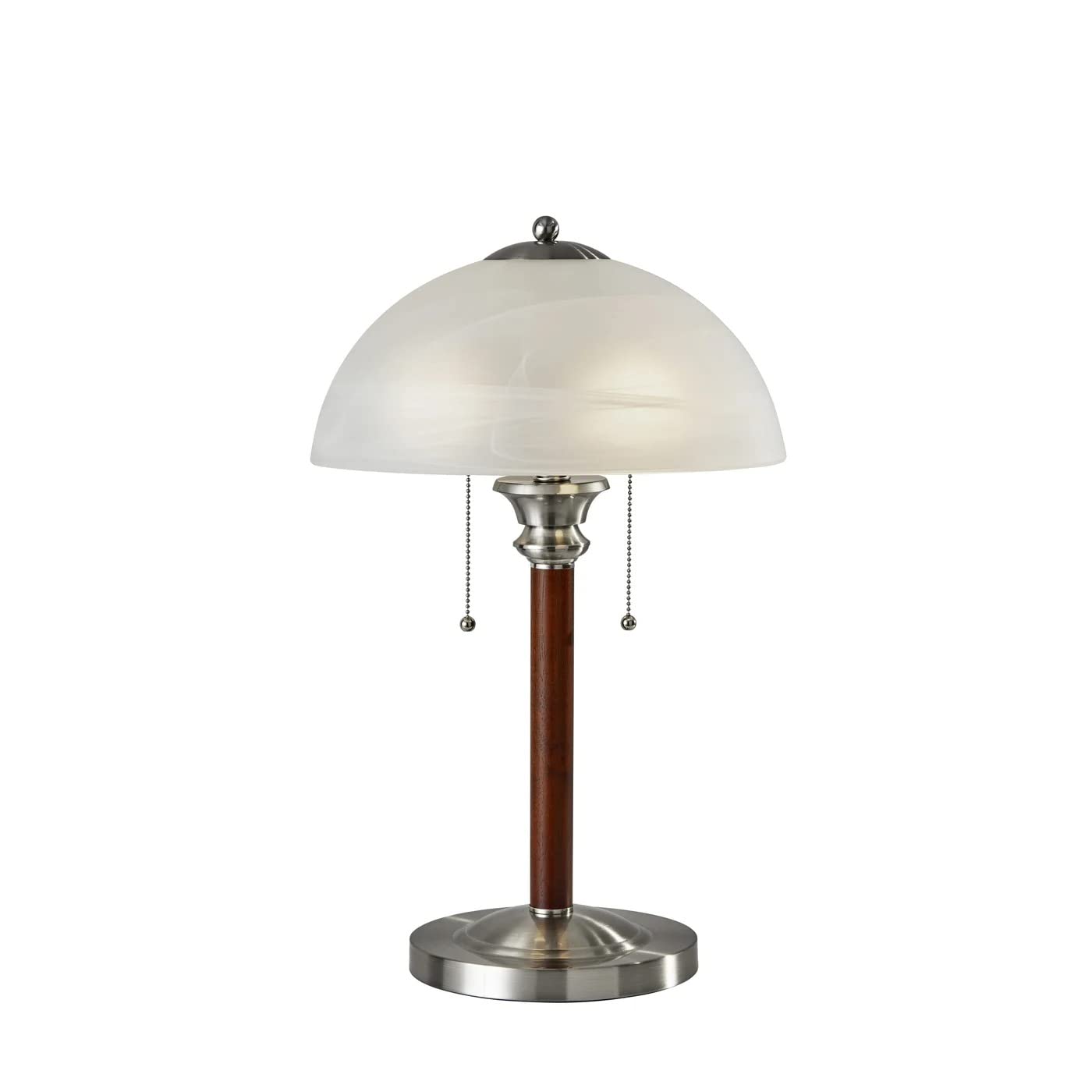 Adesso 4050-15 Lexington 22.5" Table Lamp â Lighting Fixture with Walnut Wood Body, Smart Switch Compatible Lamp. Home Improvement Equipment