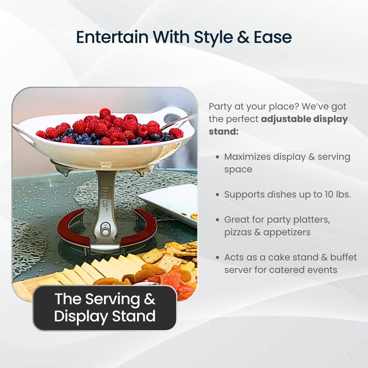 Trivae Unique Patented Pan Lid, Utensil and Pot Holder, Dish / Cake Serving Stand and Trivet All-in-1 for The Kitchen Lover