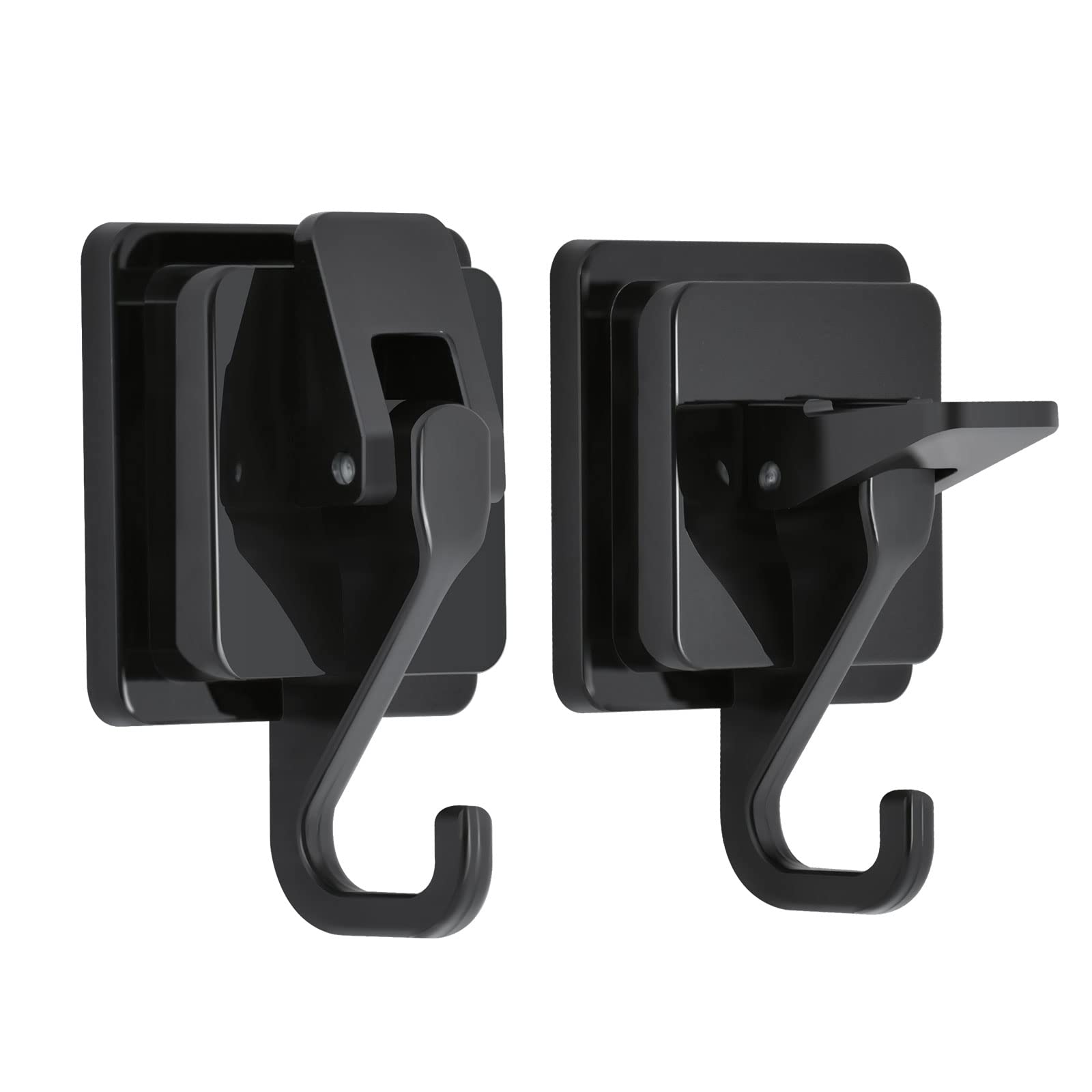 YSSILADI Suction Cup Hooks 2 Pack, Heavy Duty Vacuum Suction Shower Hooks Window Glass Kitchen Bathroom Hooks Reusable Without Punching for Towel Loofah Robe Coat Wreath Decor (Silver-Grey, 2 Pack)