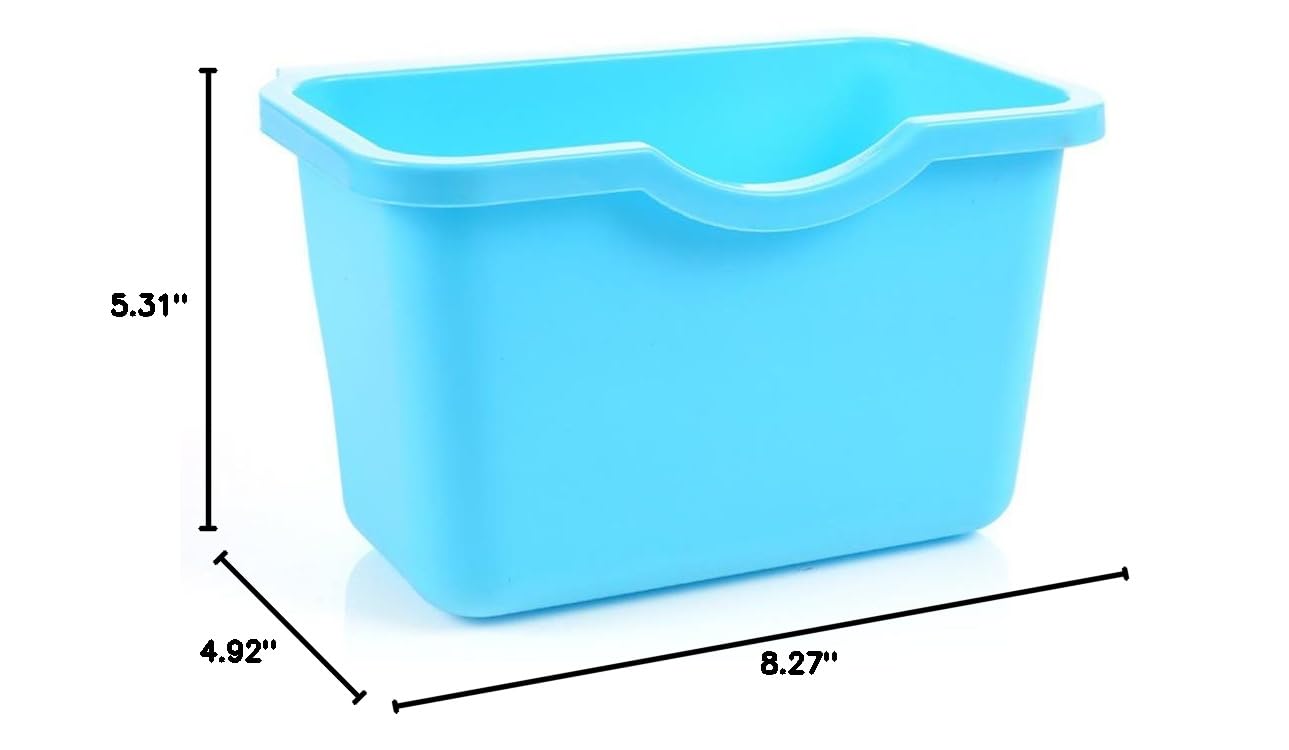 bjlongyi Home Kitchen Garbage Storage Bin Can Hanging Rubbish Container Plastic Kitchen Trash Cans Easy Installation Blue