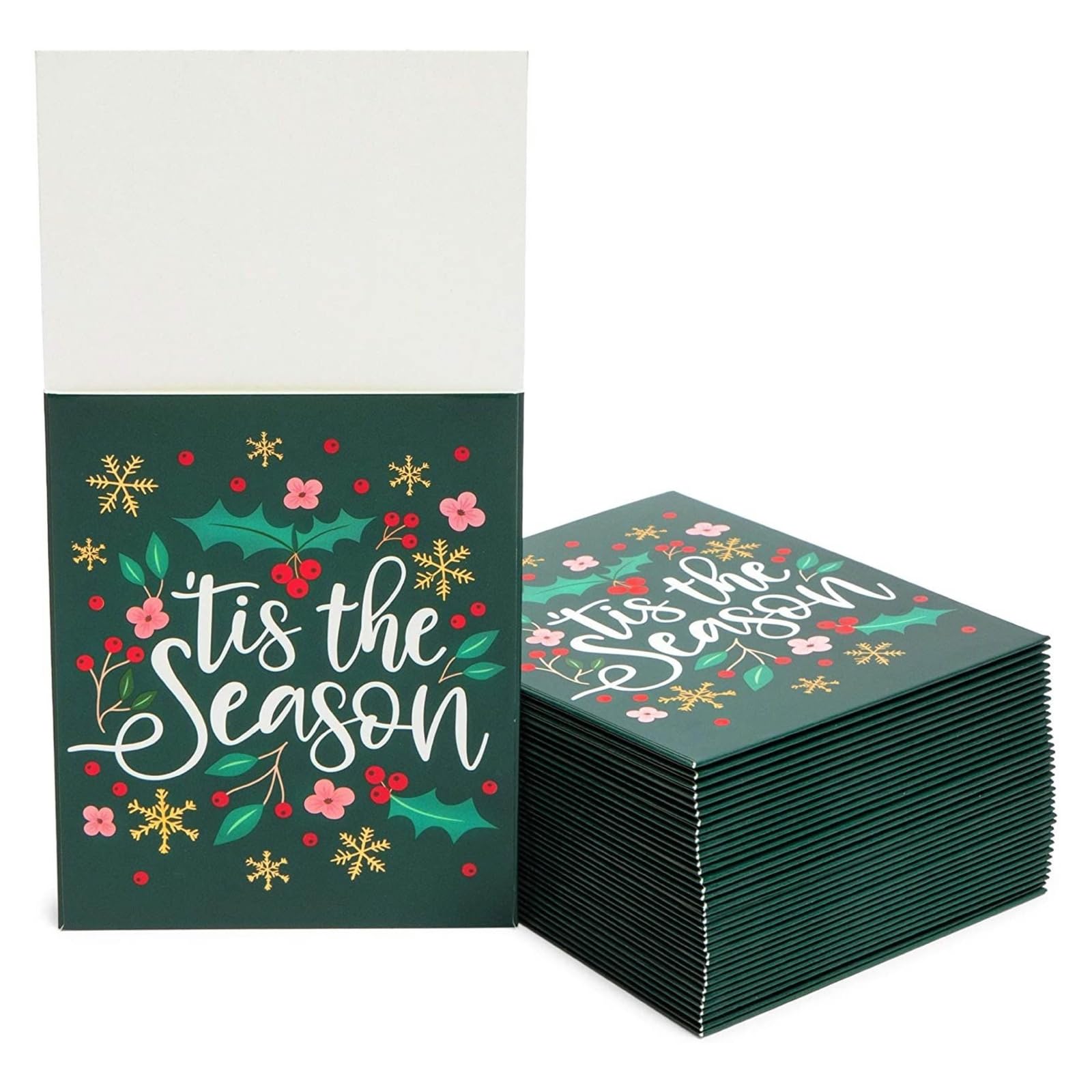 Christmas Utensil Holder Pockets for Holiday Dinner Parties (3.7 x 7.5 In, 36 Pack)