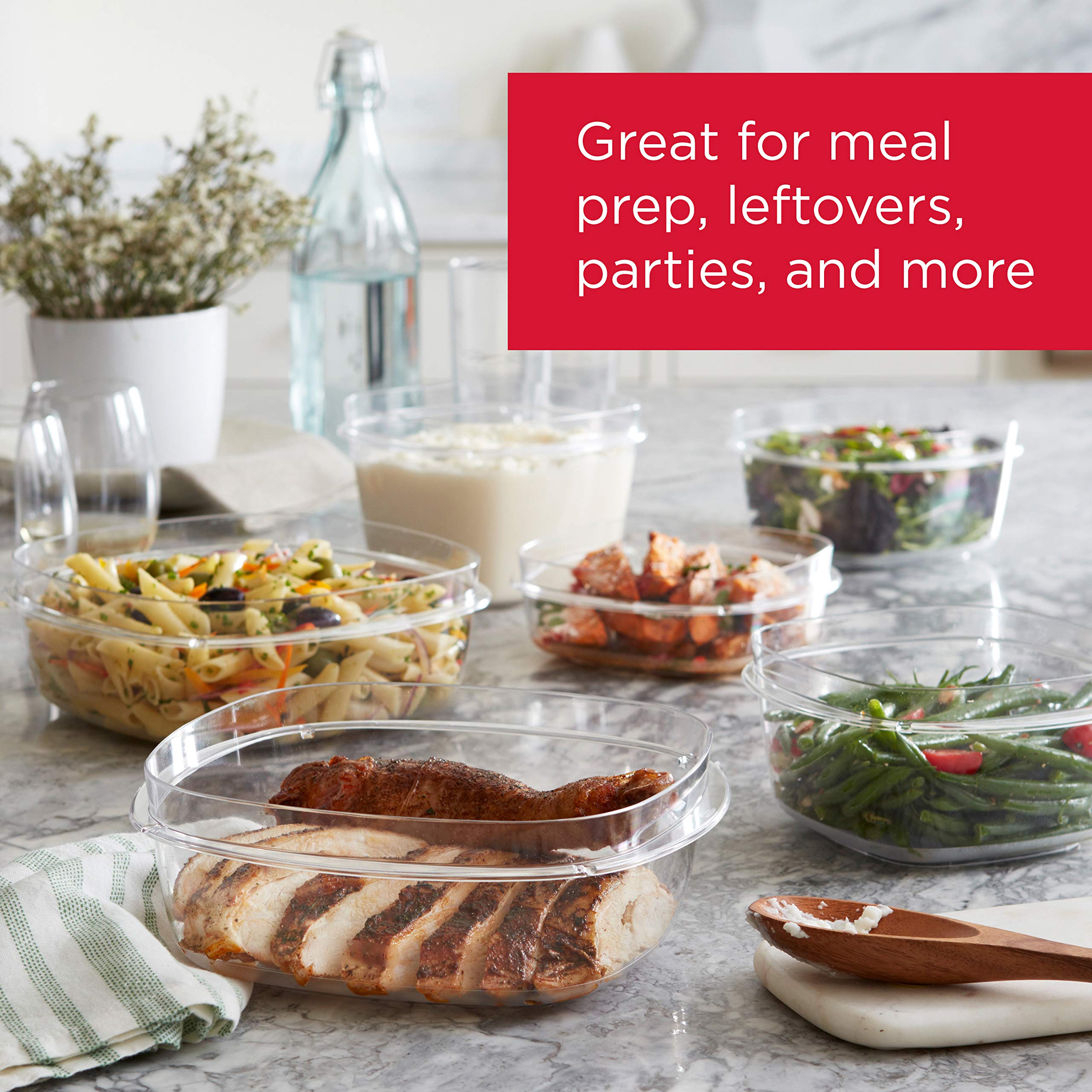 Rubbermaid Meal Prep Premier Food Storage Container, Grey, 10 Piece Set