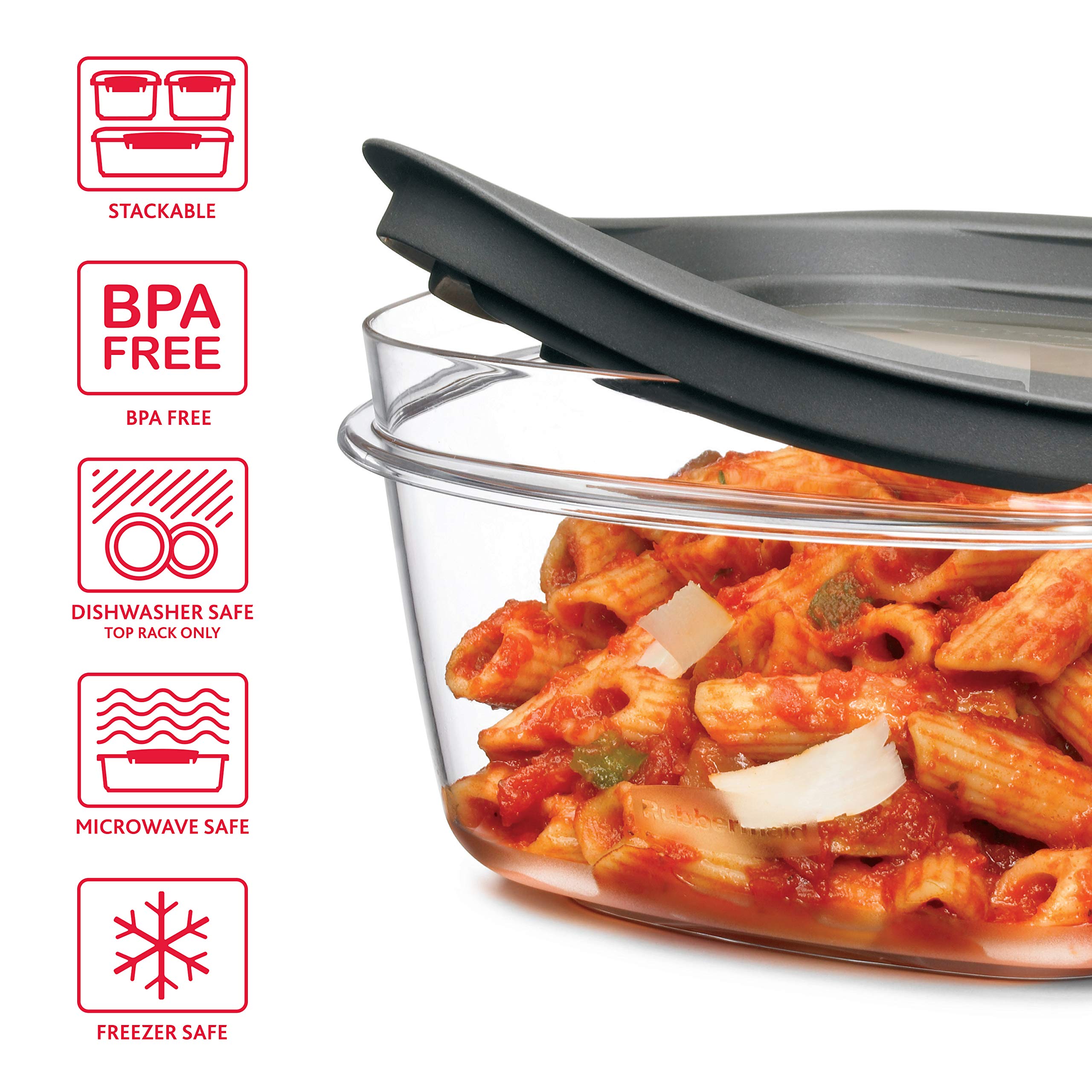 Rubbermaid Meal Prep Premier Food Storage Container, Grey, 10 Piece Set
