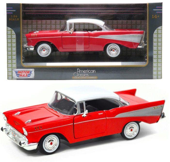Motormax 1957 Chevy Bel Air Coupe 1/24 Red 73228AC-RD