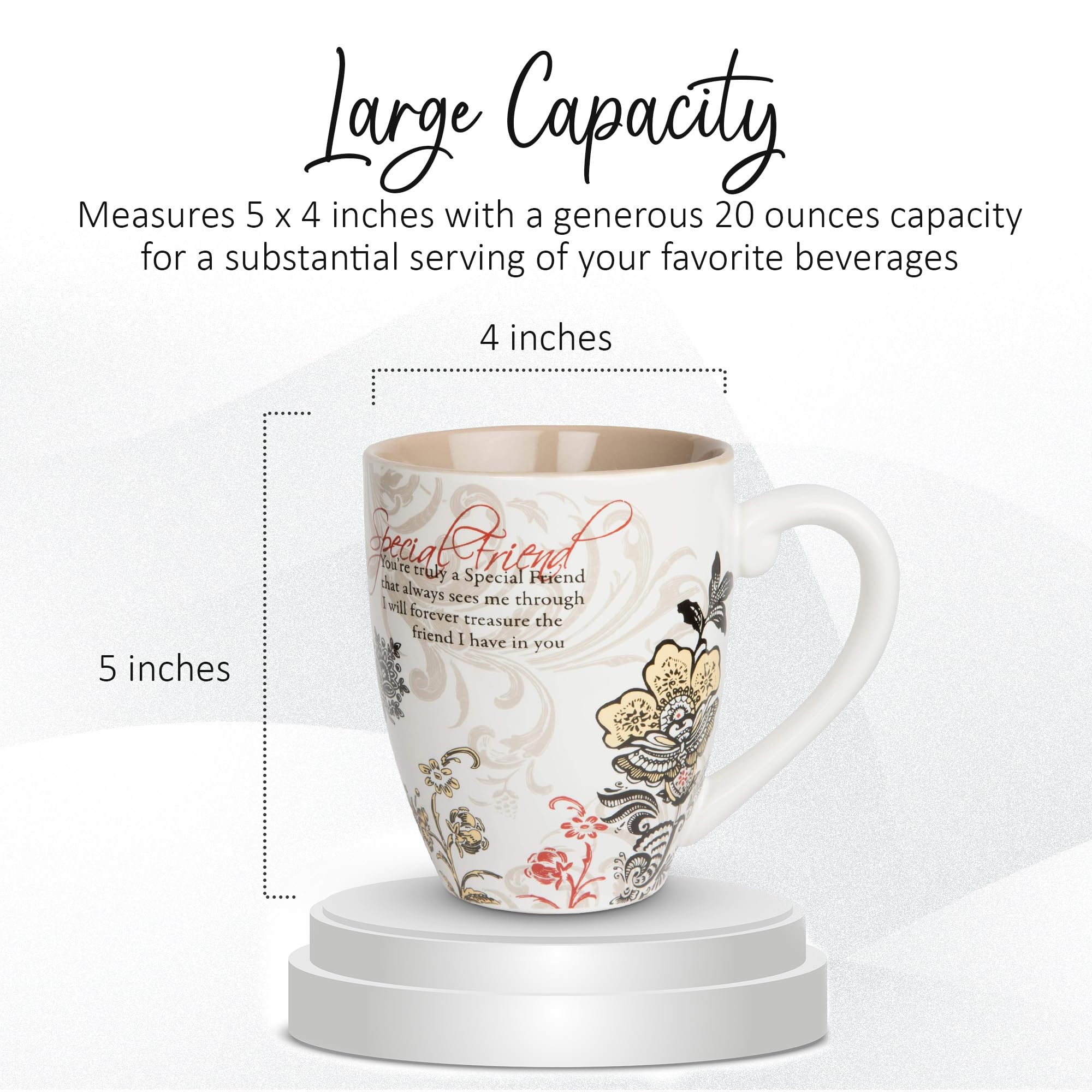 Mark My Words Special Friend Mug, 4-3/4-Inch, 20-Ounce Capacity