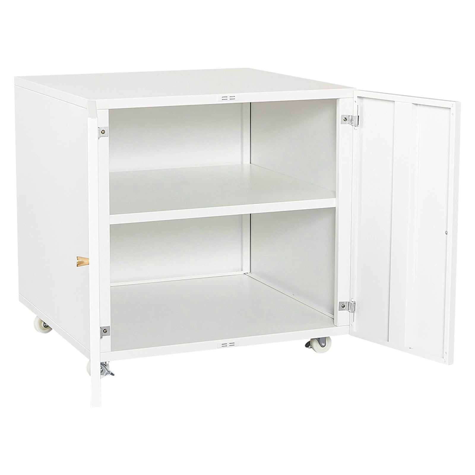 Ayoiow Living Room Shelf Cabinet Metal Cabinet White Style 1 Cabinet for Living Room