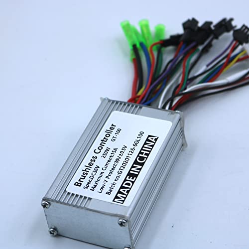 Bike Fender 24V/36V/48V 250/350W BLDC Electric Scooter Controller E-Bike brushless Speed Driver and LH-100 LCD Display one Set Mud Guards (Size : 36V Set)