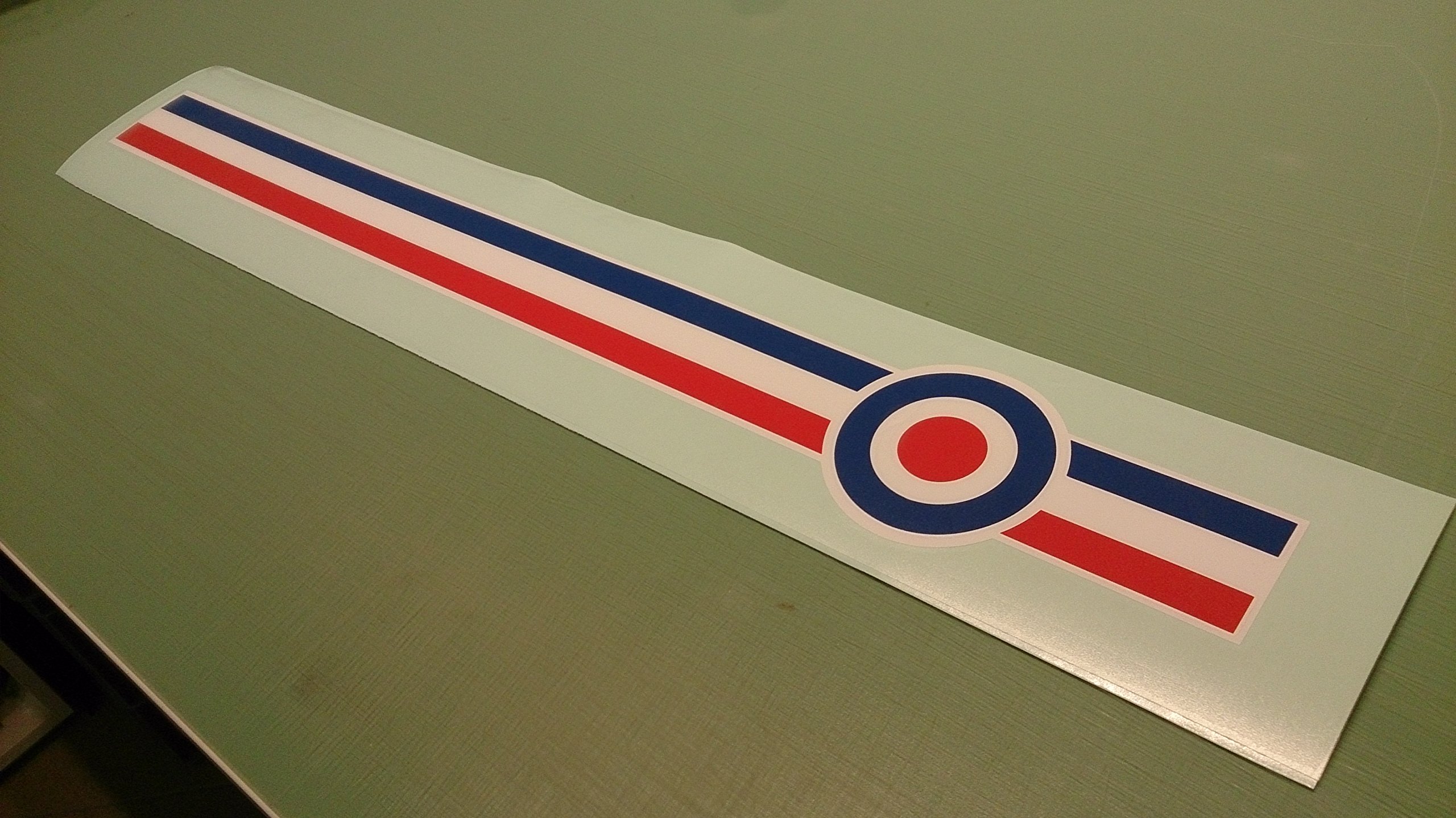 VESPA decal sticker stripe (white - red - blue)