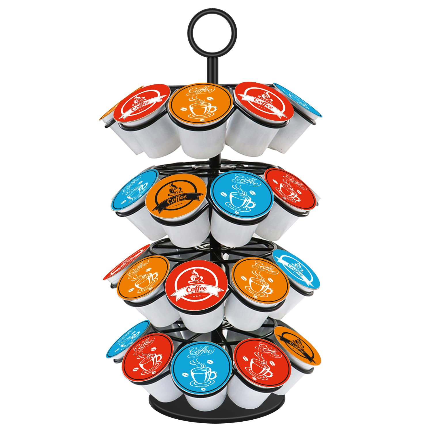 SHURFFY Coffee Pod Carousel Holder Organizer Compatible with 36 Cup Pods
