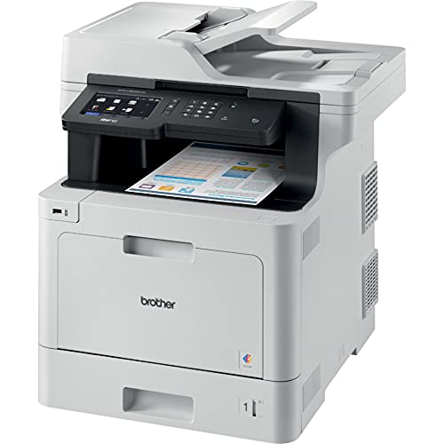 Brother MFC-L8900CDWB All-in-One Wireless Color Laser Printer for Office - 4-IN-1 Print Copy Scan Fax - 5" Touchscreen LCD, Duplex Printing, 33 ppm, 2400 x 600 dpi, 70-Sheet ADF, Tillsiy Printer Cable