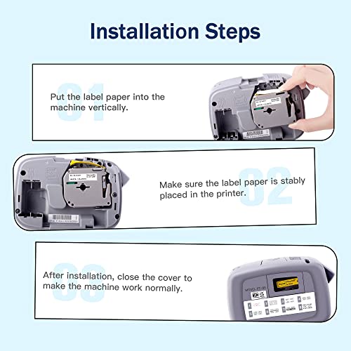 ISTAR Compatible Label Tape Replacement for Brother P-Touch M-K231 MK231 M231 M-K231S to use with Label Maker PT-M95 PT-90 PT80 PT70 PT-65, 0.47 Inch (12mm) x 26.2 Feet (8m), Black on White, 6-Pack