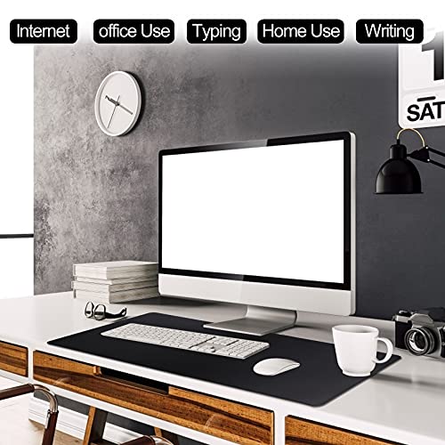 Large Gaming Mouse Pad (900x400x0.3MM), BviFioX Extended Large Mouse Pad with Premium Textured Cloth, Non-Slip Rubber Base (Black-6030)