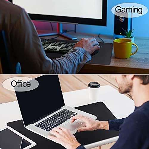 Large Gaming Mouse Pad (900x400x0.3MM), BviFioX Extended Large Mouse Pad with Premium Textured Cloth, Non-Slip Rubber Base (Black-6030)