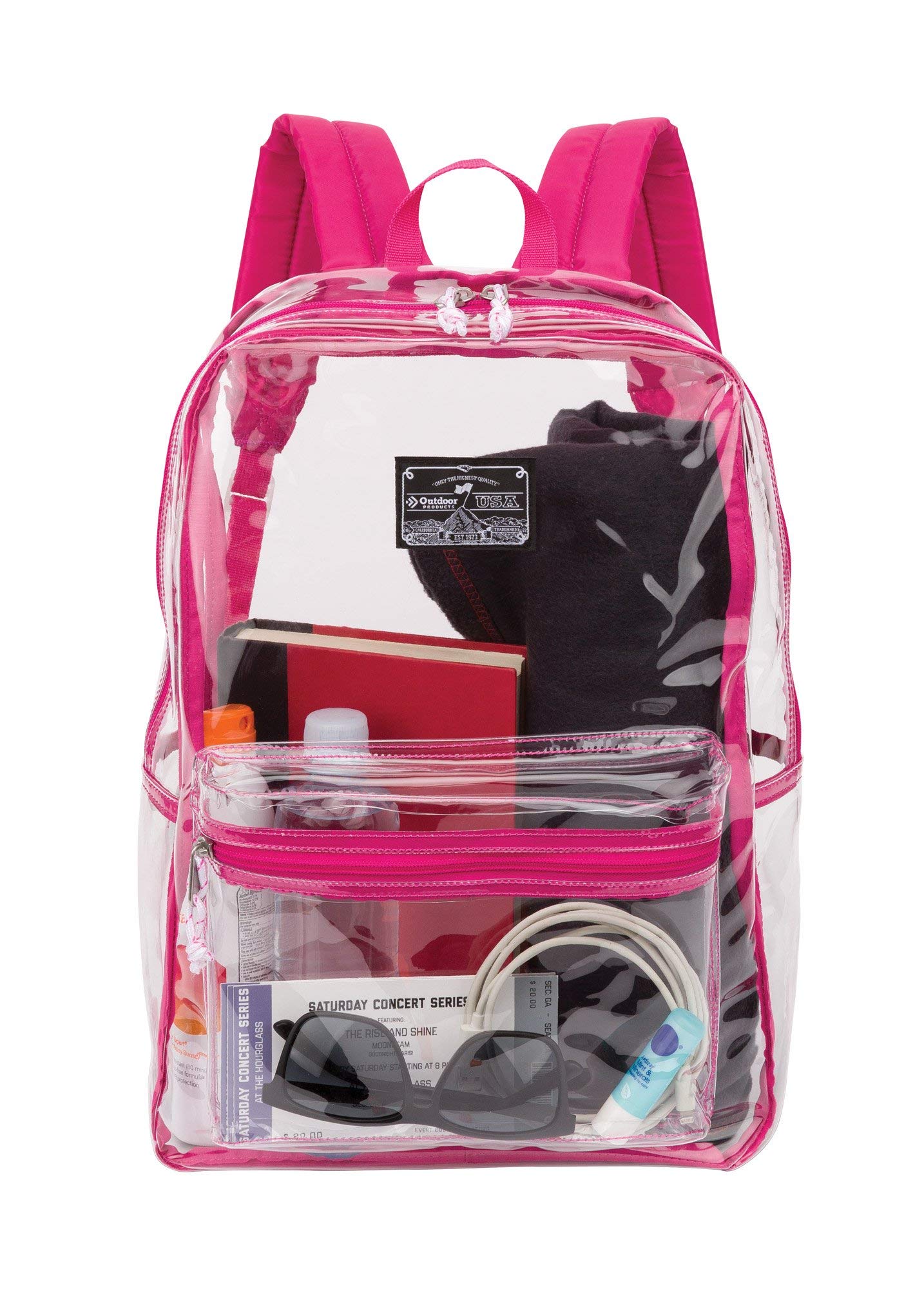Outdoor Products Clear Pass Daypack (Pink Peacock) (Black) (Black)