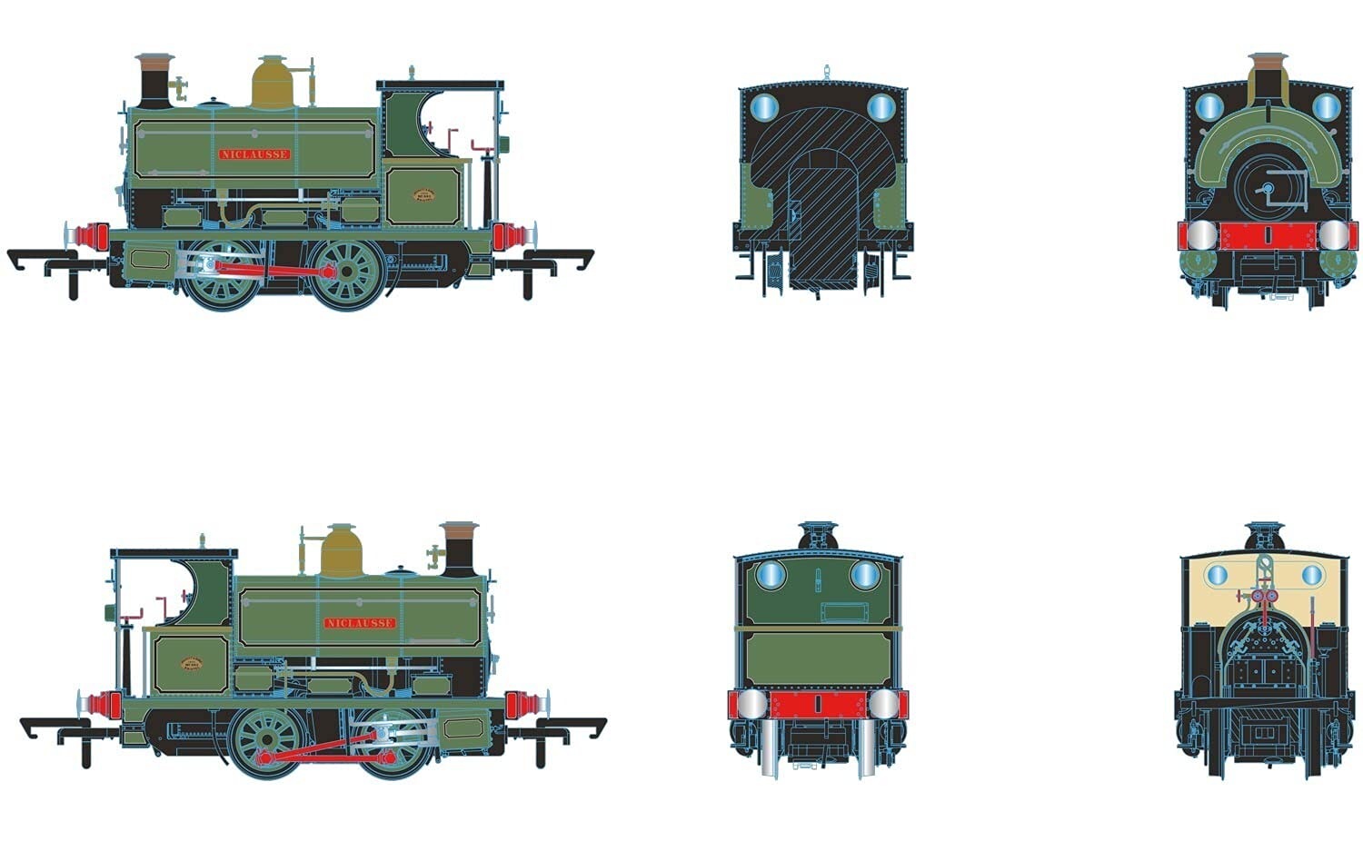 Hornby R3640 PO Willans and Robinson Peckett W4 Class 0-4-0ST 882 Niclausse - Era 2