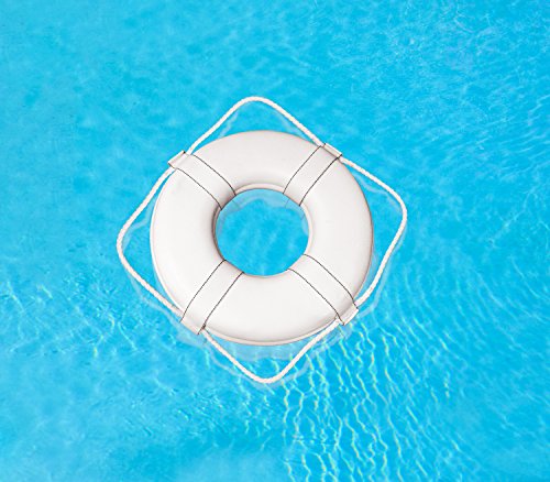 Poolmaster 55551 Coast Guard Approved Life Ring Buoy, 30-Inch Diameter, White