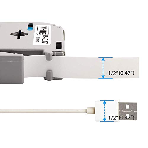 6-Pack Label Maker Tape Replace M-K231 Brother Label Maker Tape 12mm Brother Label Maker Refills M-K231, Fits Brother P-Touch M Tape M231 MK231 for Ptouch PT-M95 PT-90 PT70 PT-65 PT-85, Black on White