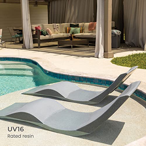 Aqua Outdoors - in-Pool Chaise Lounger - Inside Pool & Sun Shelf Lounge Chair - Designed for Water Depths Up to 9” - Compatible with All Pool Types - Poolside & Sun Deck Tanning - Classic White