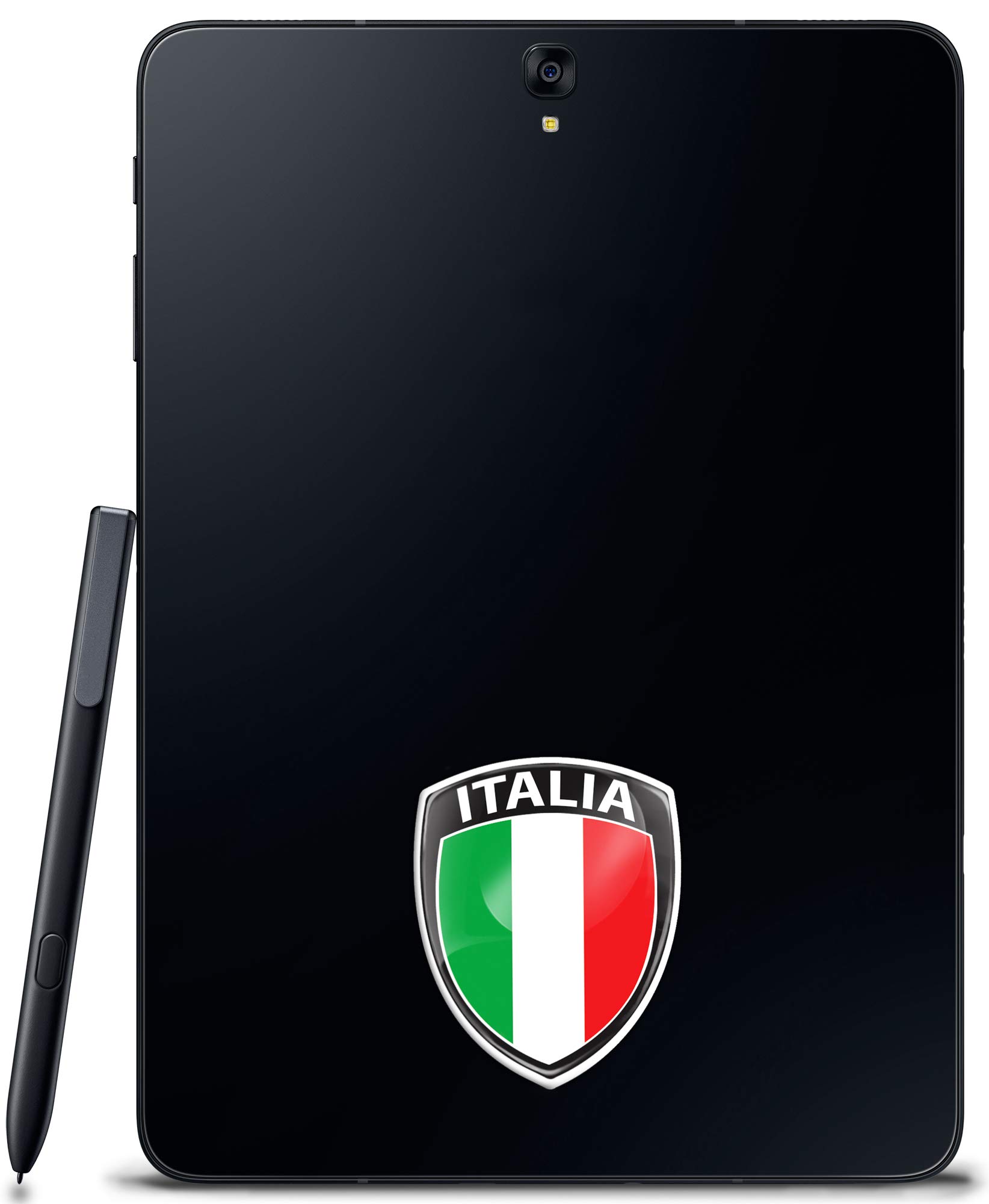 Biomar Labs 2 x 3D Domed Silicone Stickers Decals Car Motorcycle National Italy Italian Flag F 148