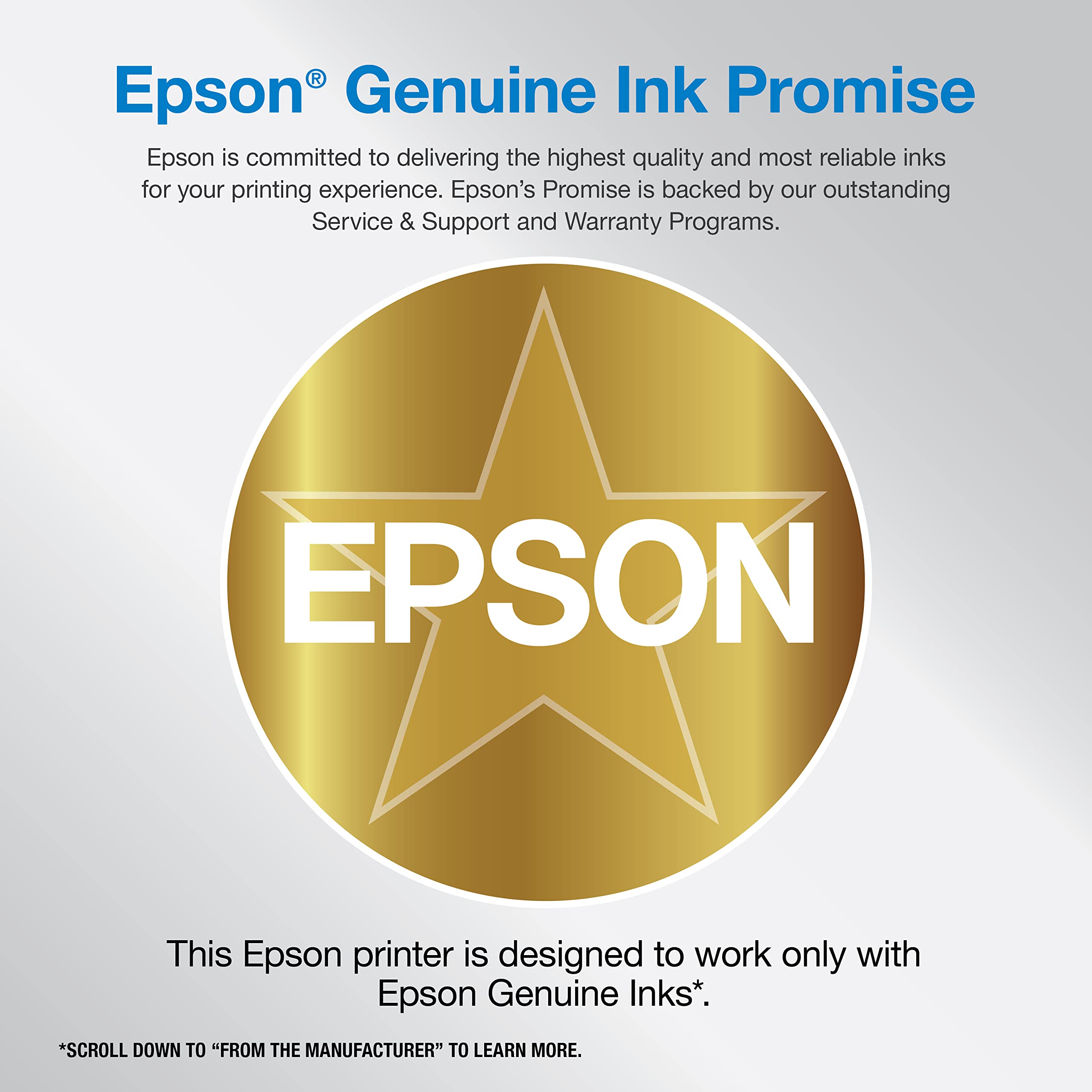 Epson Workforce Pro WF-7840 Wireless All-in-One Wide-Format Printer with Auto 2-Sided Print up to 13" x 19", 50-Page ADF, 500-sheet Paper Capacity. Full 1-Year Limited Warranty (Renewed)