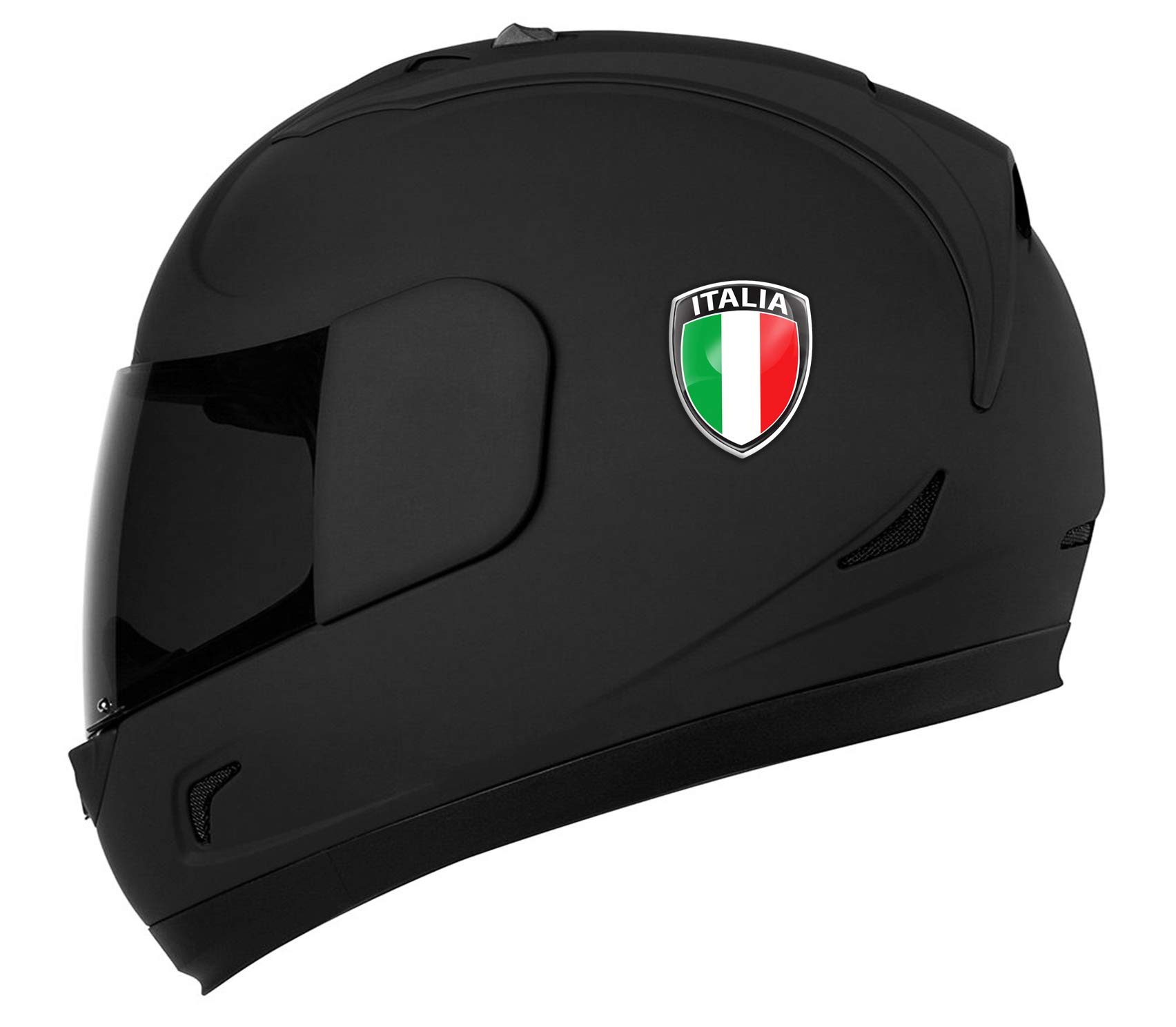 Biomar Labs 2 x 3D Domed Silicone Stickers Decals Car Motorcycle National Italy Italian Flag F 148