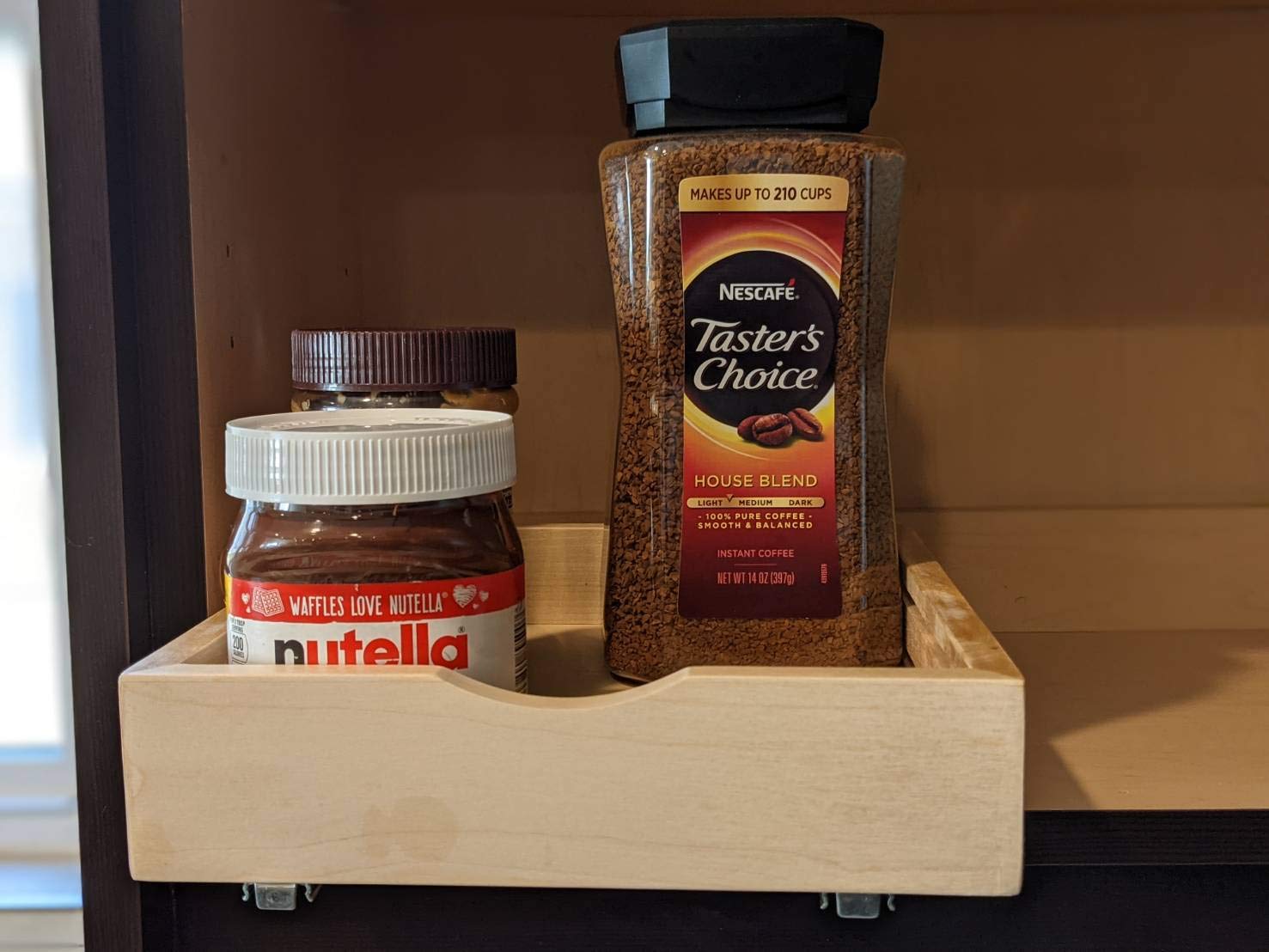 CabinetRTA Wood Pull Out Spice Rack Organizer for Cabinet - 5.5"(W) x 10"(D) x 2"(H) for Upper Kitchen Cabinets and Pantry Closet, for Spices, Sauces, Canned Food etc…