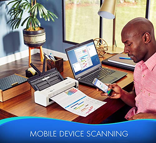 Brother Wireless Portable Compact Desktop Scanner, ADS-1250W, Easy-to-Use, Fast Scan Speeds, Ideal for Home, Home Office or On-the-Go Professionals