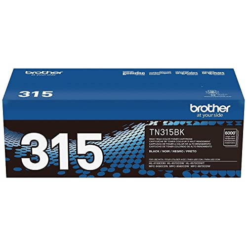 Brother TN315BK High Yield Toner -Cartridge - Black - Laser - 3500 Page - 1 Each