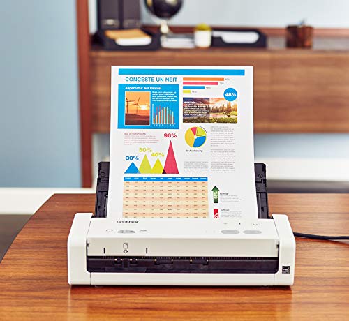 Brother Wireless Portable Compact Desktop Scanner, ADS-1250W, Easy-to-Use, Fast Scan Speeds, Ideal for Home, Home Office or On-the-Go Professionals