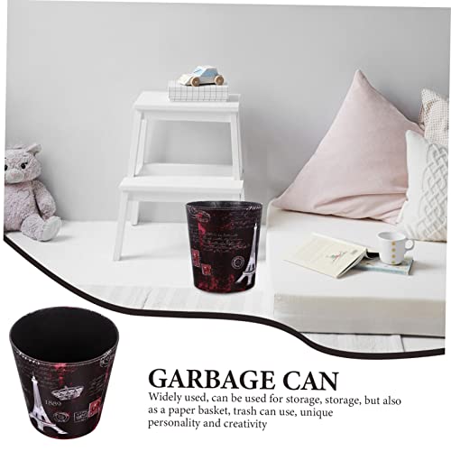 CHILDWEET Vintage Desk Trash Can Multi-Functional Waste Can Desktop Pen Holder Tabletop Mini Garbage Can for Office or Bedroom