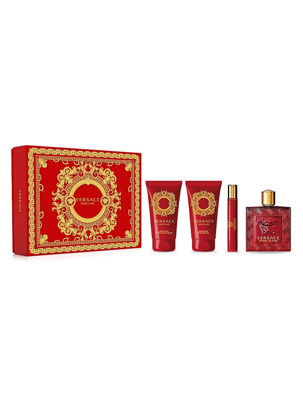 Versace Eros Flame Eau De Parfum 4-Piece Gift Set For Men