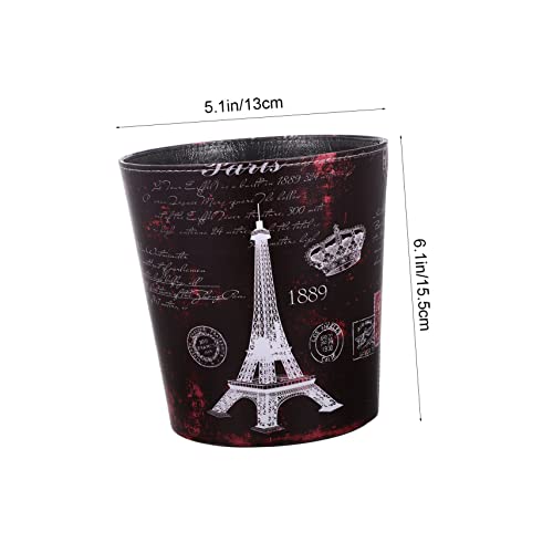 CHILDWEET Vintage Desk Trash Can Multi-Functional Waste Can Desktop Pen Holder Tabletop Mini Garbage Can for Office or Bedroom