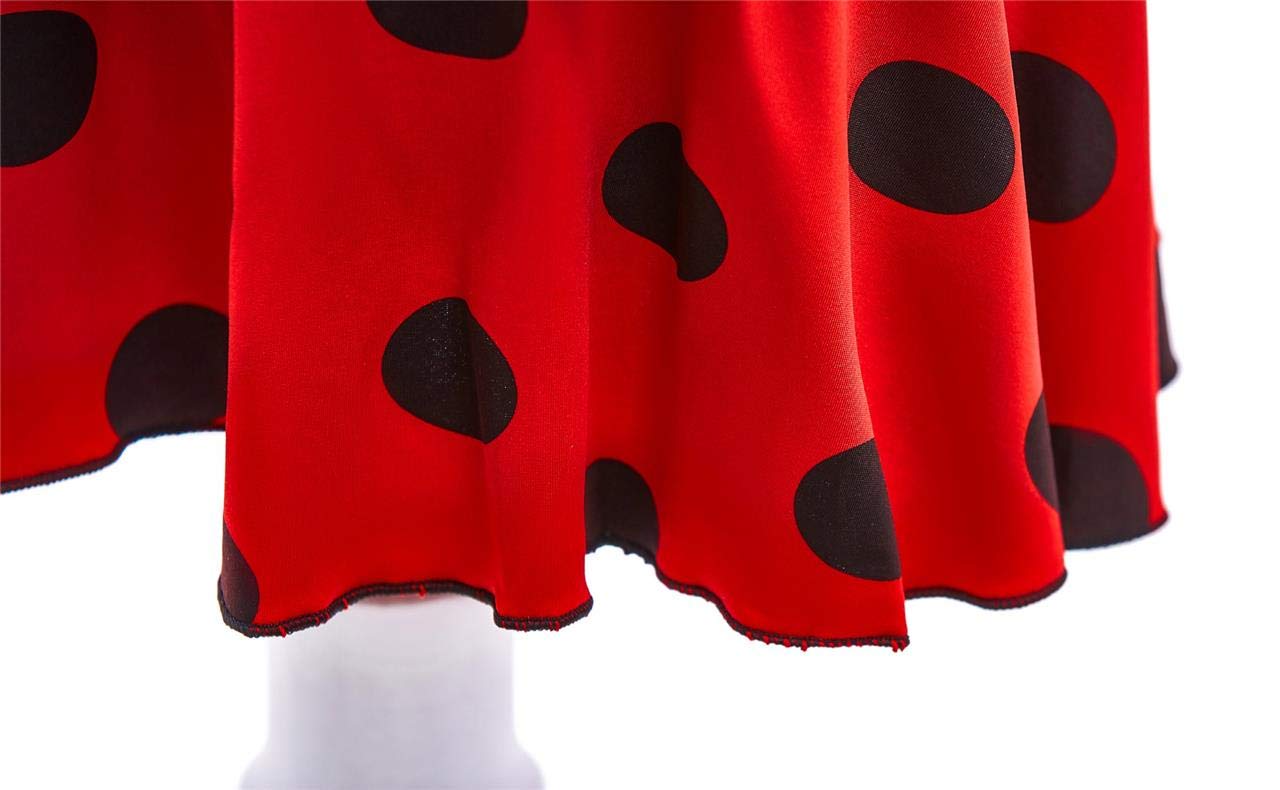 Lito Angels Toddler Girls Ladybug Polka Dots Swimsuit Bathing Suit Poolside Swimwear Tankini Two Piece Set Size 4T